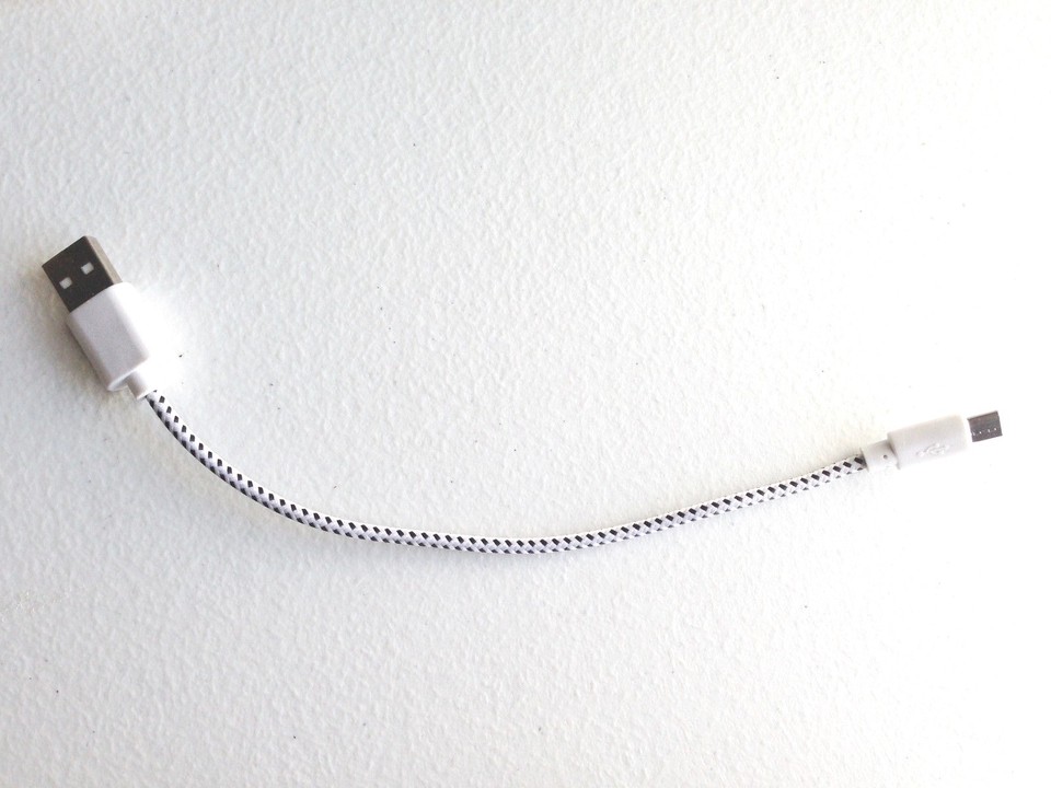 8" SHORT MINI MICRO USB Braided charger Data Cable FOR Samsung Galaxy ...