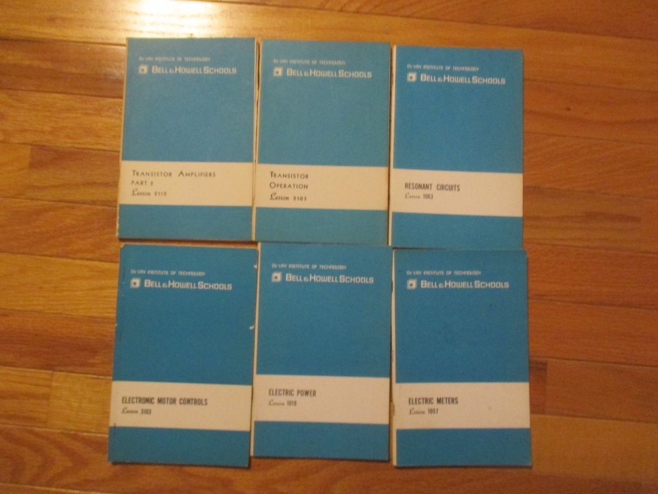 Bell & Howell Schools De Vry Institute 53 Lesson books Electronics ...