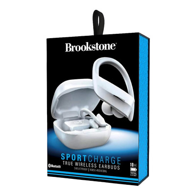 Brookstone Sport Charge True Wireless Earbuds Sweat-Proof / Noise ...