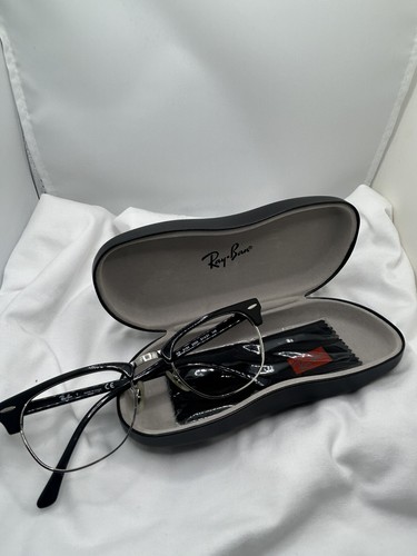 RAY BAN RB 5154 5750 51/21/140 BLUE SILVER BROWN EYEGLASSES CASE ...
