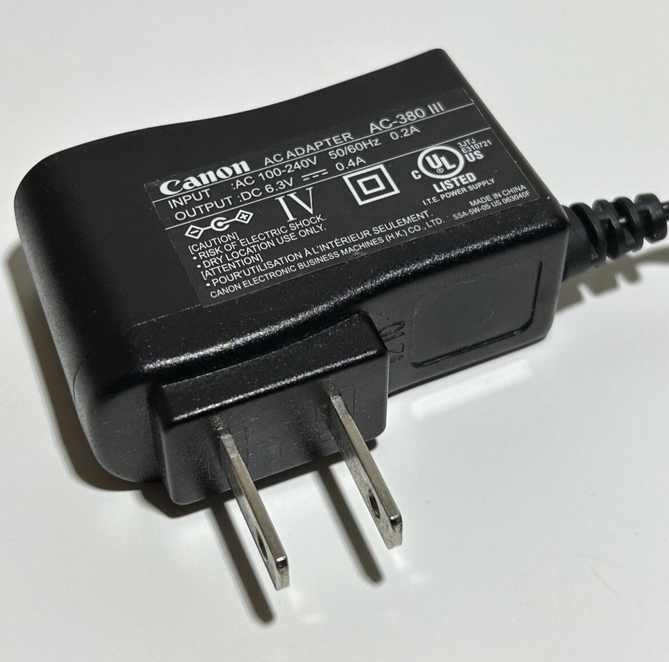 Canon AC-380 III AC Power Adapter For P23-DHV Printing Calculator | eBay