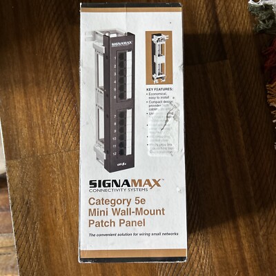 Signamax 12458M CAT5E 12 Port Mini Patch Panel BRAND NEW SEALED BOX | eBay