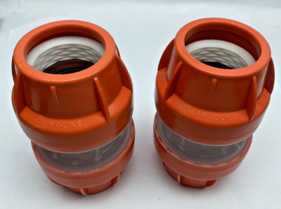 Lot of 2, Dura-Line, Clear-Lock Orange 2" Coupler | eBay