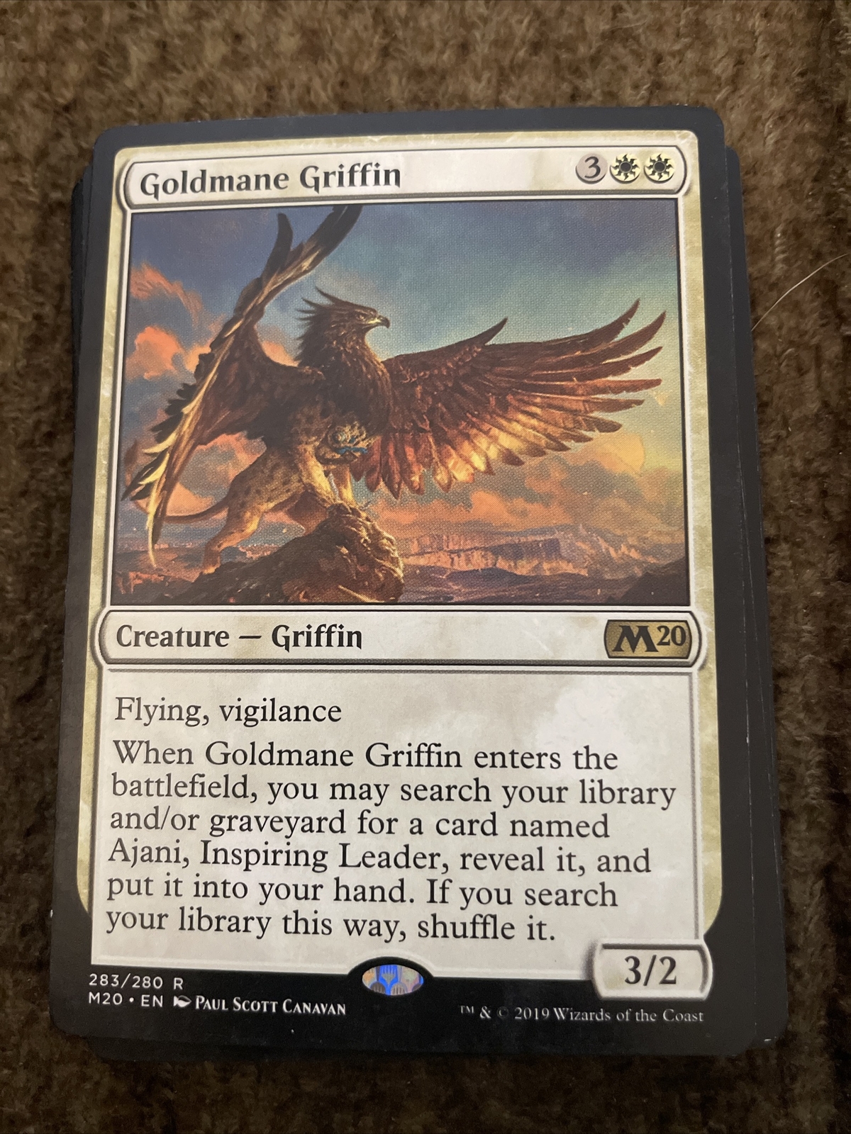 MTG ~ Goldmane Griffin (2-CARDS) ~ Core Set 2020 ~ Magic the Gathering ...