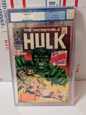 Hulk #102 CGC 9.0 Marvel Comic 1968 1st Issue Avengers WHITE PAGES | eBay
