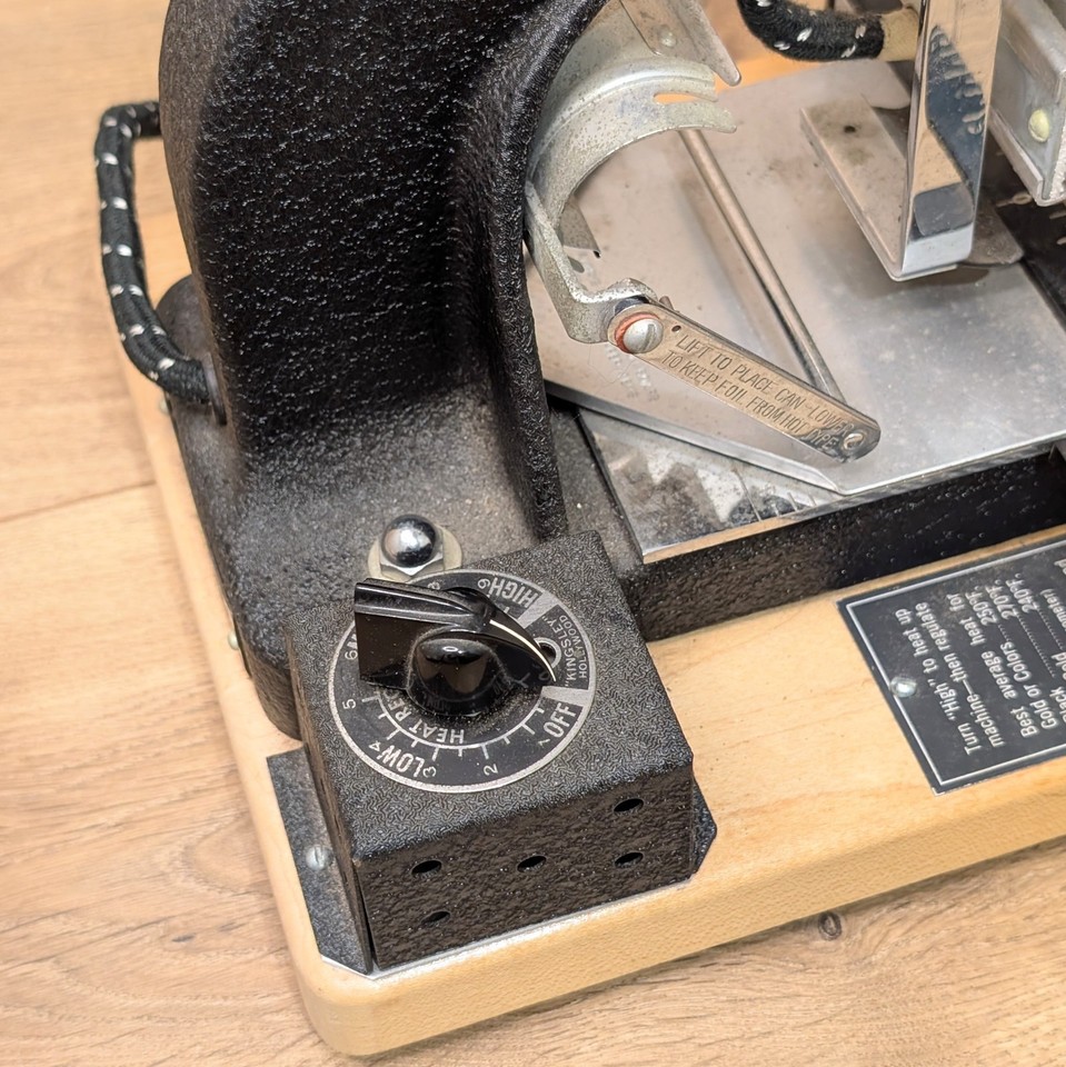 Kingsley M-50 Hot Foil Stamping Machine Print Emboss Monogram Press w ...