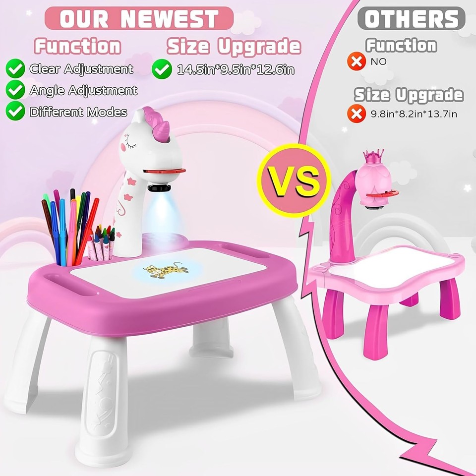 Kids Art Drawing Projector Mini Table Trace Draw Projection Painting ...