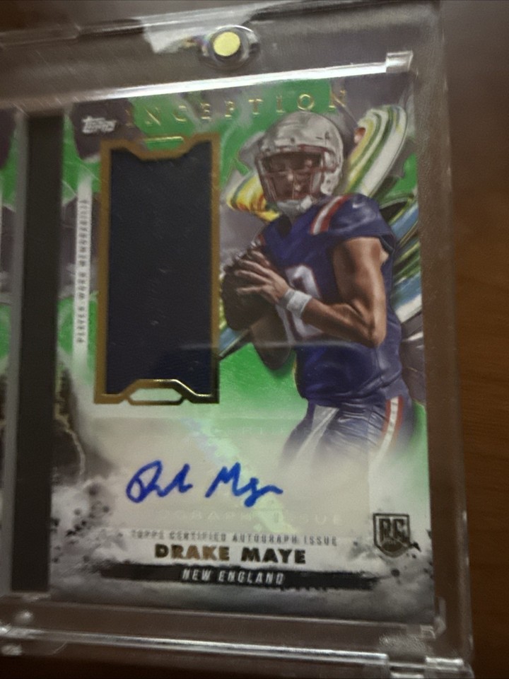 2024 Topps Inception Caleb Williams/Drake Maye Dual Relic Auto Book ...