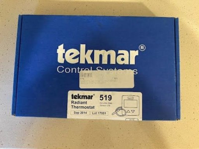 TEKMAR 519 24V DIGITAL THERMOSTAT SINGLE STAGE HEAT ONLY W/079 SENSOR ...
