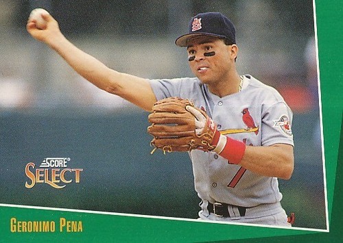 #372 ST. LOUIS CARDINALS # GERONIMO PENA BASEBALL CARD SCORE SELECT MBL ...