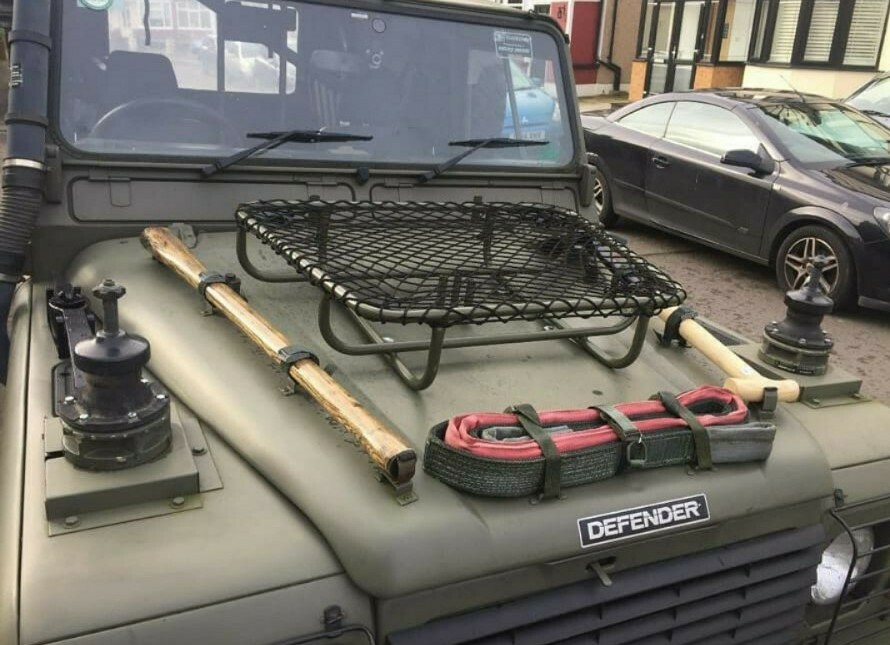 Land rover WMIK bonnet basket / bonnet rack for camping (see ...