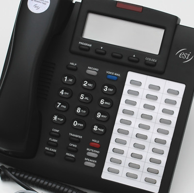 ESI 48 Key FD DFP Black Full Duplex Phone 5000-0531 TESTED BY ESI CERT ...