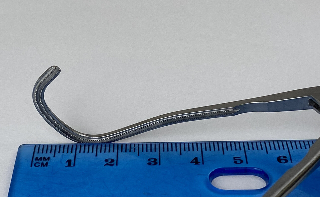 PILLING 354136 Derra Anastamosis Clamp Curved DeBakey 2.7cm Jaw 2.4mm ...