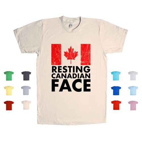 Resting Canadian Face Funny Country Nation Flag Maple Leaf North Unisex ...