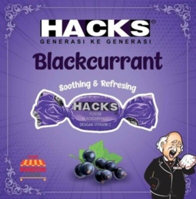 HACKS Cough Drop Relief Candy Sweets Regular (Blackcurrant) Flavor 1 ...