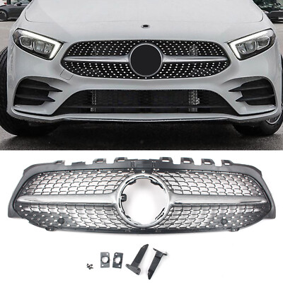 For 2019-2022 Mercedes W177 A Class A200 A250 Silver 1PC Front Grille ...