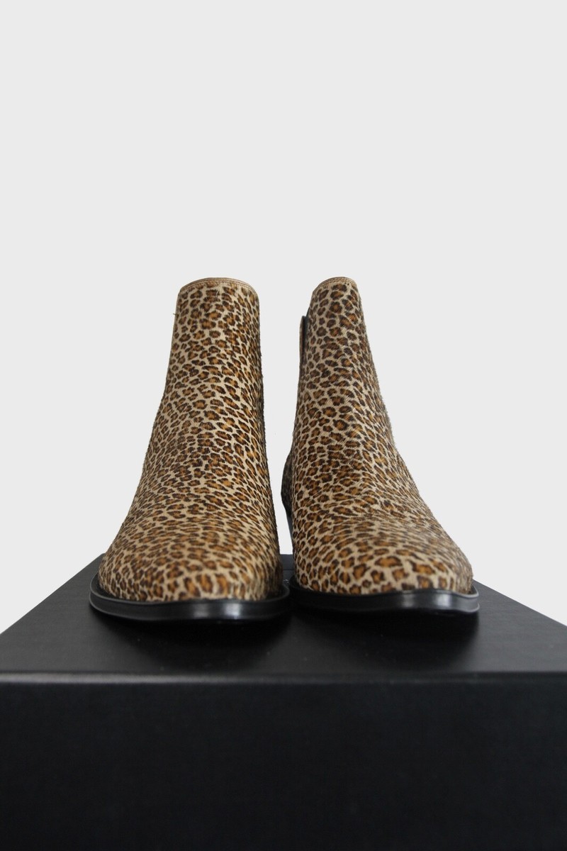 SS19 Celine Leopard Chelsea Boots Calfskin Leather Hedi SS19 Celine Leopard Chelsea Boots Calfskin Leather Hedi