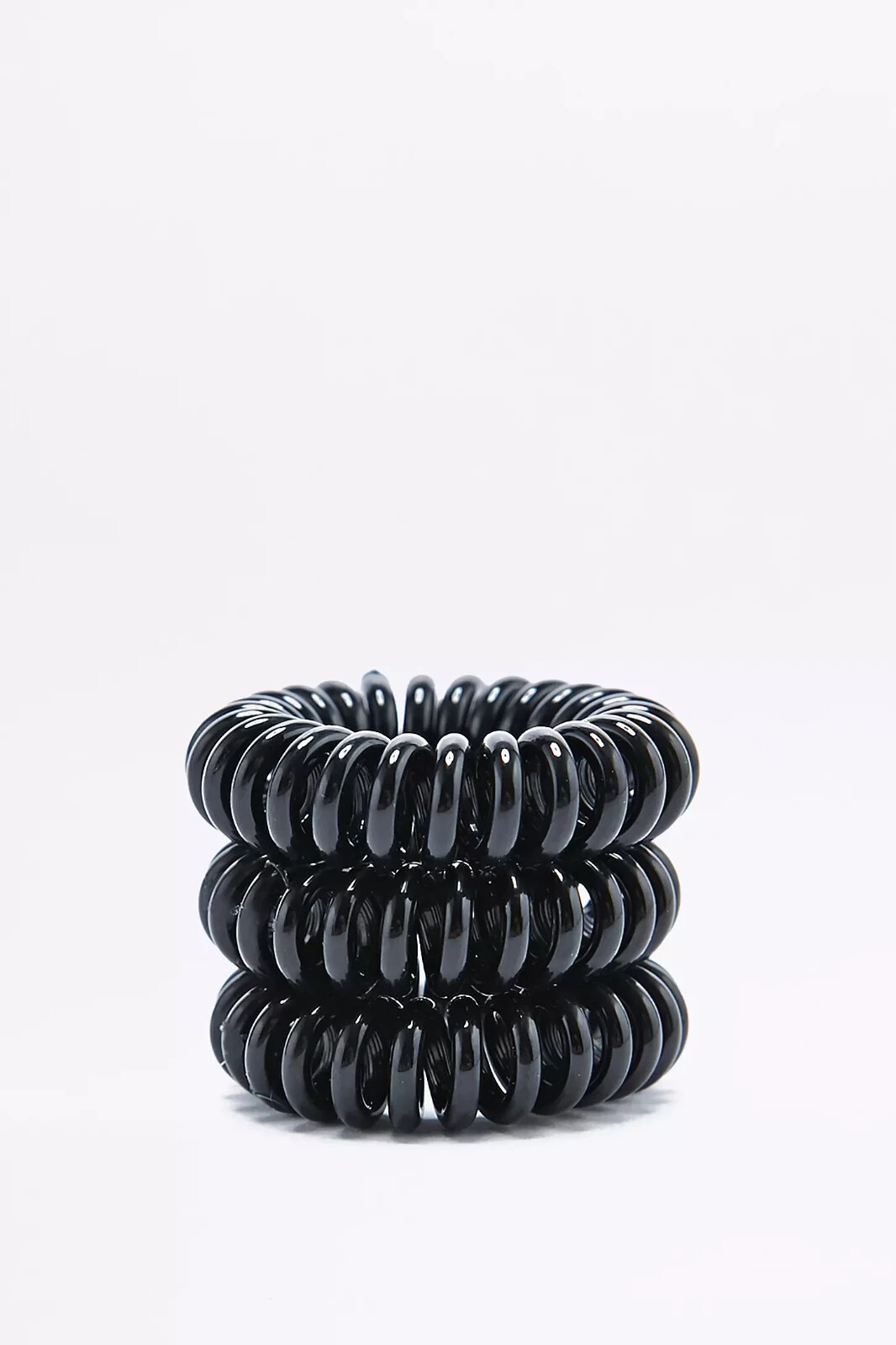 10 Hair Bobbles Spiral Coil Elastic Tie Wired Bands Stretchy Plastic ...