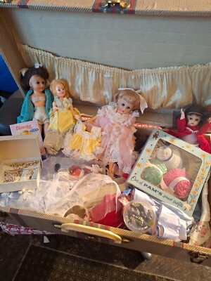 Antique Vintage Doll Collection With Abundant Antique Accessories And 4 ...