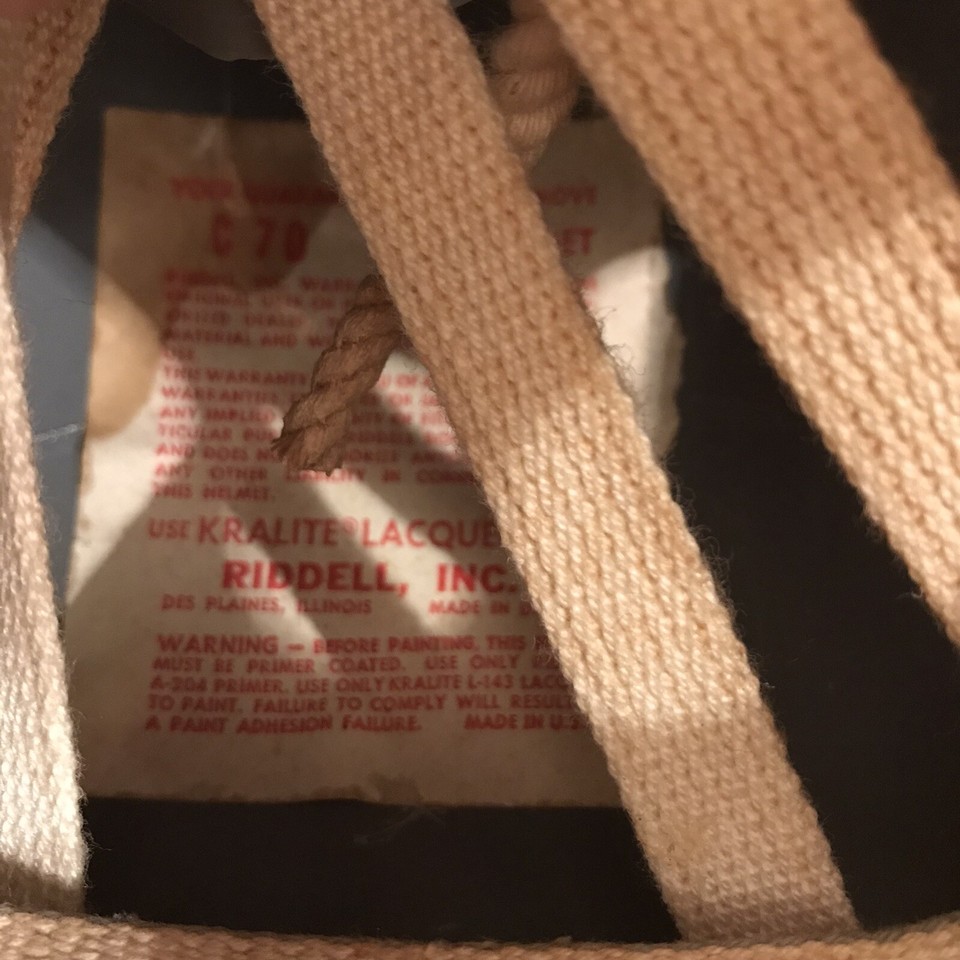 1970 BALTIMORE COLTS FULL SIZE RIDDELL TK SUSPENSION HELMET - RARE ...