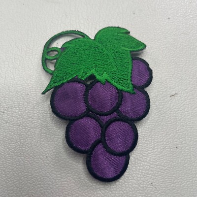 Small Applique BUNCH OF PURPLE GRAPES Patch (Fun, Decoration) T054 | eBay