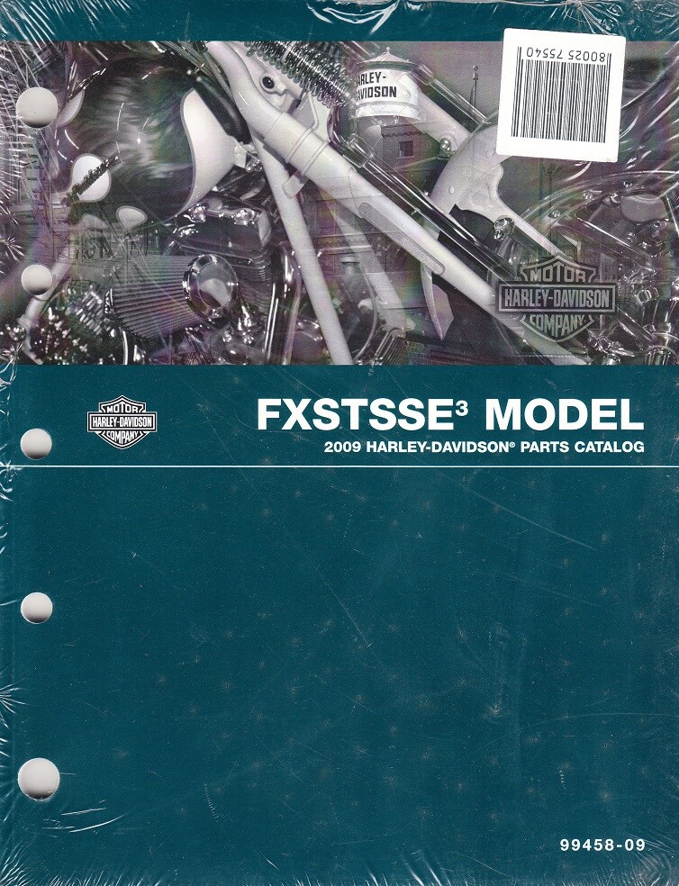 2009 Harley-Davidson FXSTSSE3 CVO Softail Springer Parts Catalog 58-09 ...
