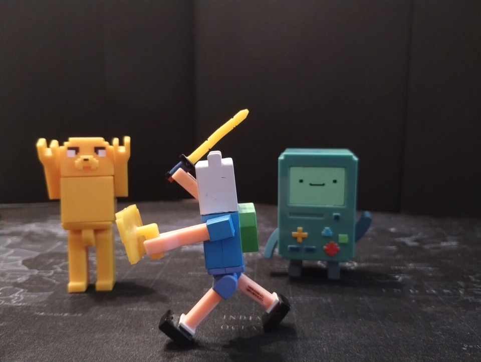 Jazwares Cartoon Network Adventure Time Fin, Jake, And BMO Figures | eBay