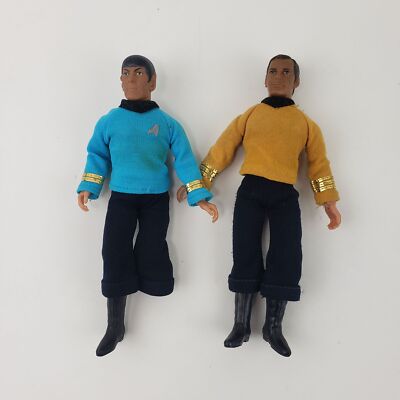 Vintage 1974 Mego Star Trek Figures Spock & Captain Kirk Action Figure ...