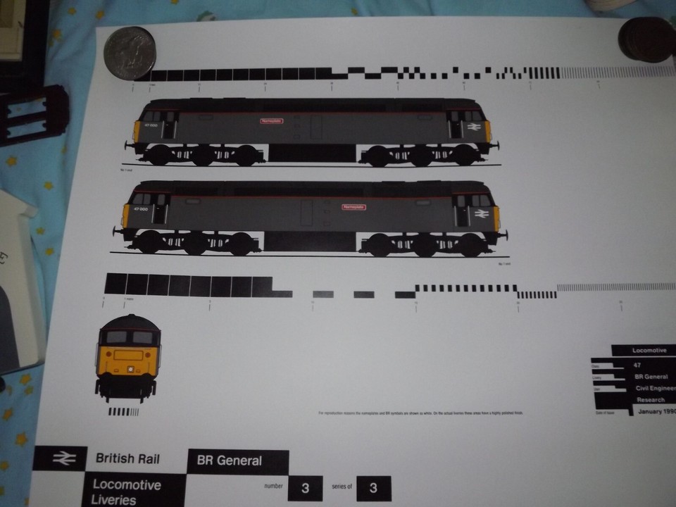 BR Class 47 73 Official Railfreight General Sector Prints Diesel Locos ...
