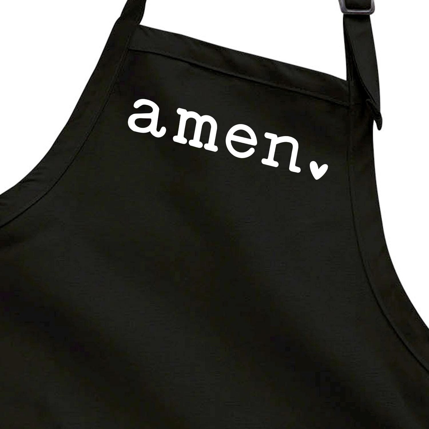 Simple Amen with Small Heart Custom Bible Quotes Christian Gift Apron w ...