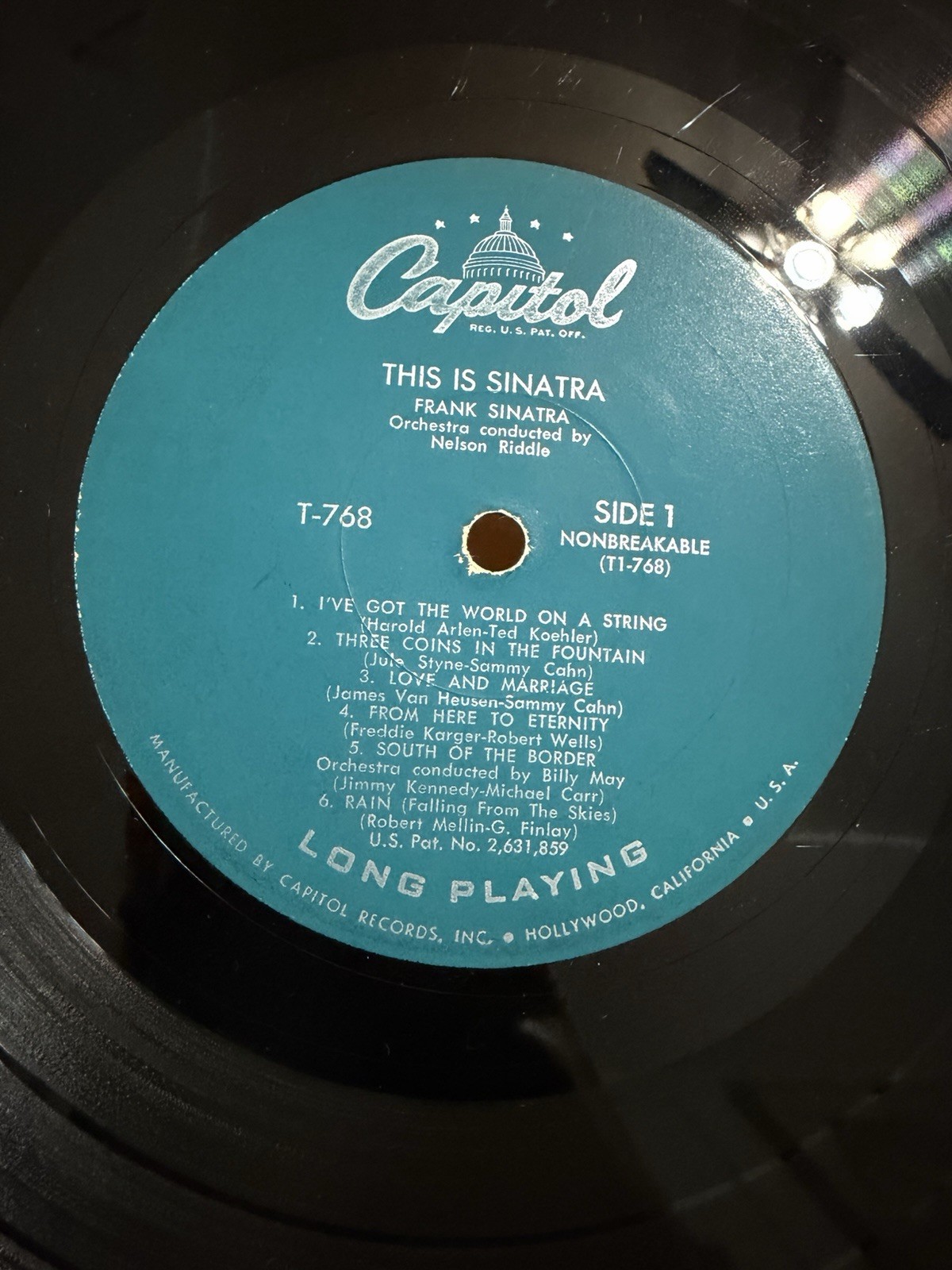 Frank Sinatra 'This Is Sinatra'!' 1956 Mono Vinyl LP Record Album T-768 ...
