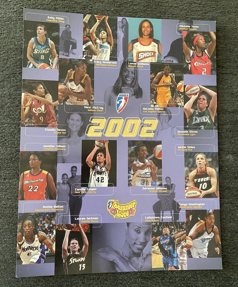 WNBA Portland Fire UNCUT Team Card Sheet Jackie Stiles Fleer 2002 Team ...
