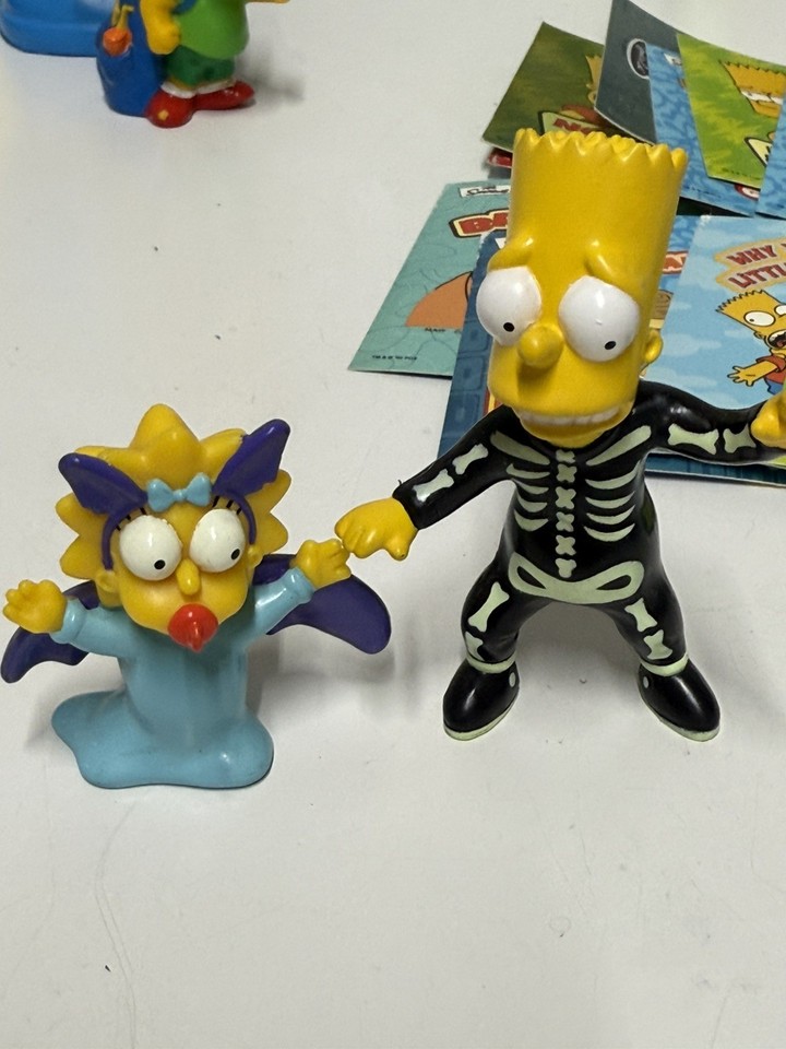 Vintage Lot The Simpsons Bank, Figures, Topps Stickers, Pez, Window ...
