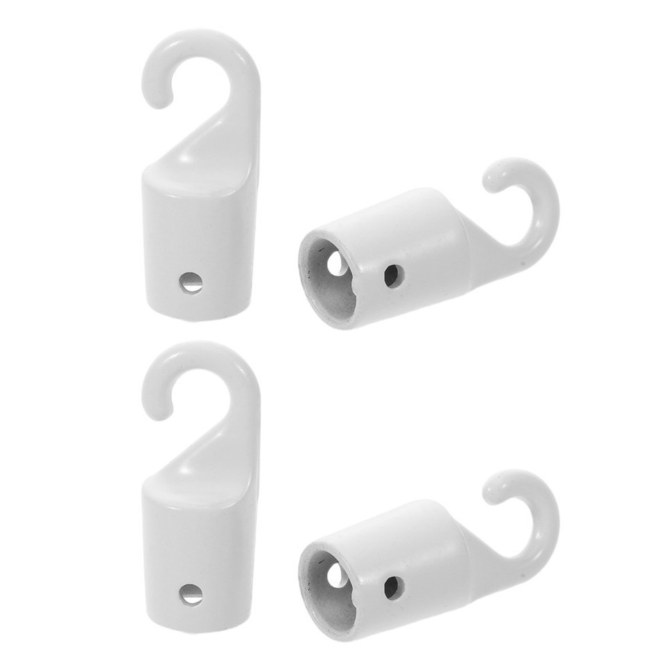 4 Pcs Drapery Hooks for Curtains White Blind Wand Fixing Parts Tip ...