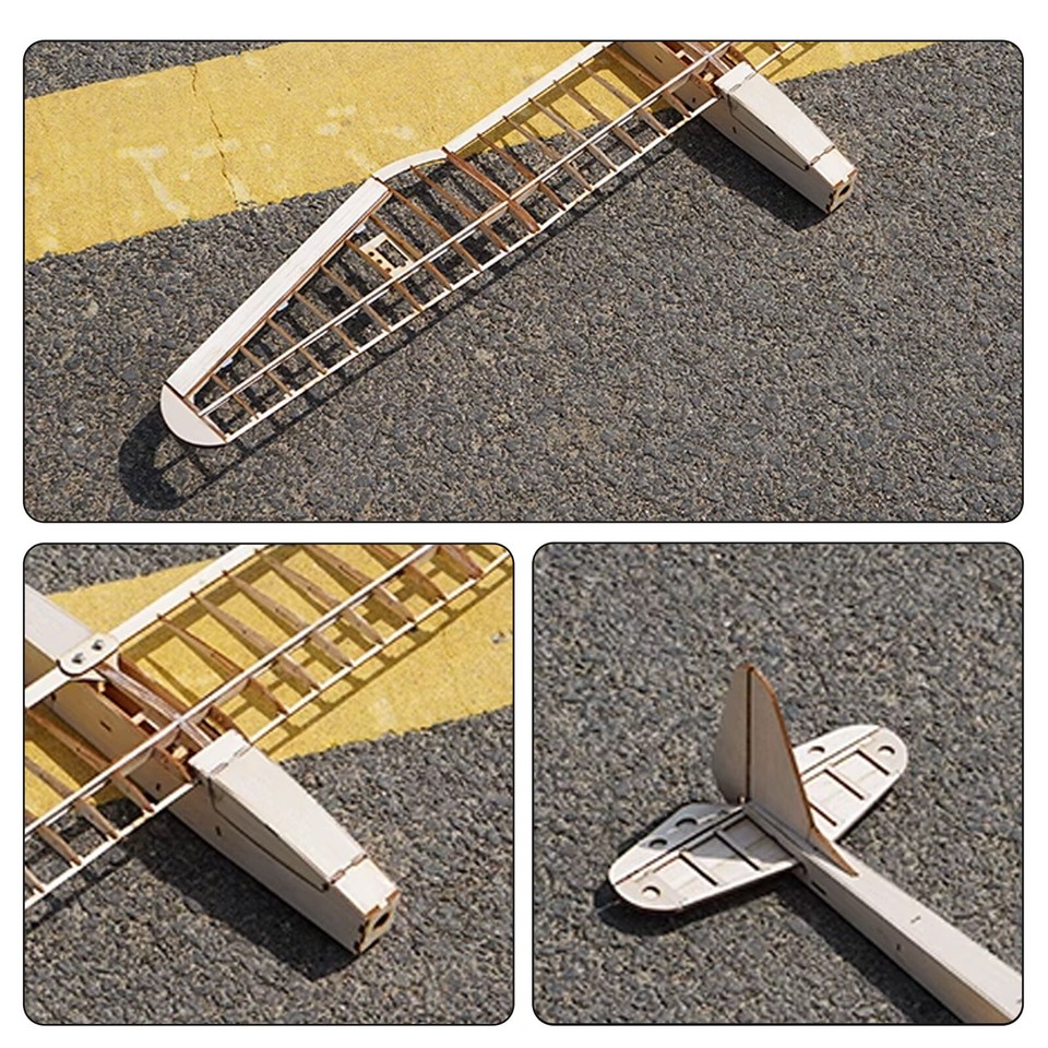 DIY Glider RC Aircraft Model Airplane Balsa Wood Fixed Wing DIY KIT ...
