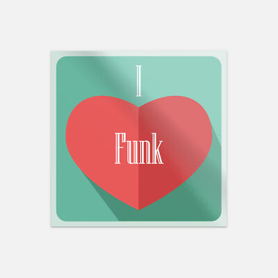 I Love Funk Heart Music Vinyl Sticker Decal | eBay