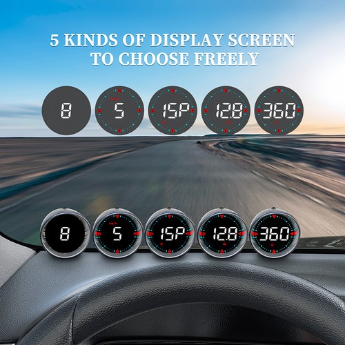 GPS HUD Digital Speedometer Car Head Up Display Universal MPH Overspeed ...