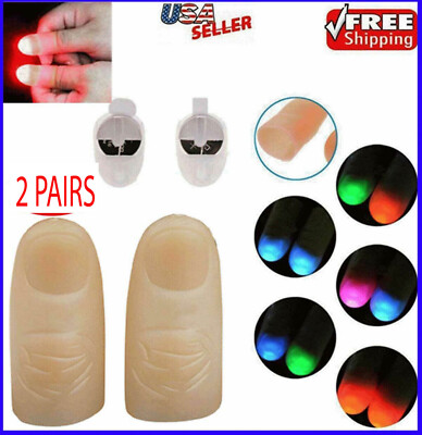 2 Pairs Magic Tricks Thumb Light Magic Light-up Finger Illusion ...