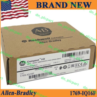 1PC Allen-Bradley 1769-IQ16F Ser A Compact I/O 16 pt 24VDC sink input ...