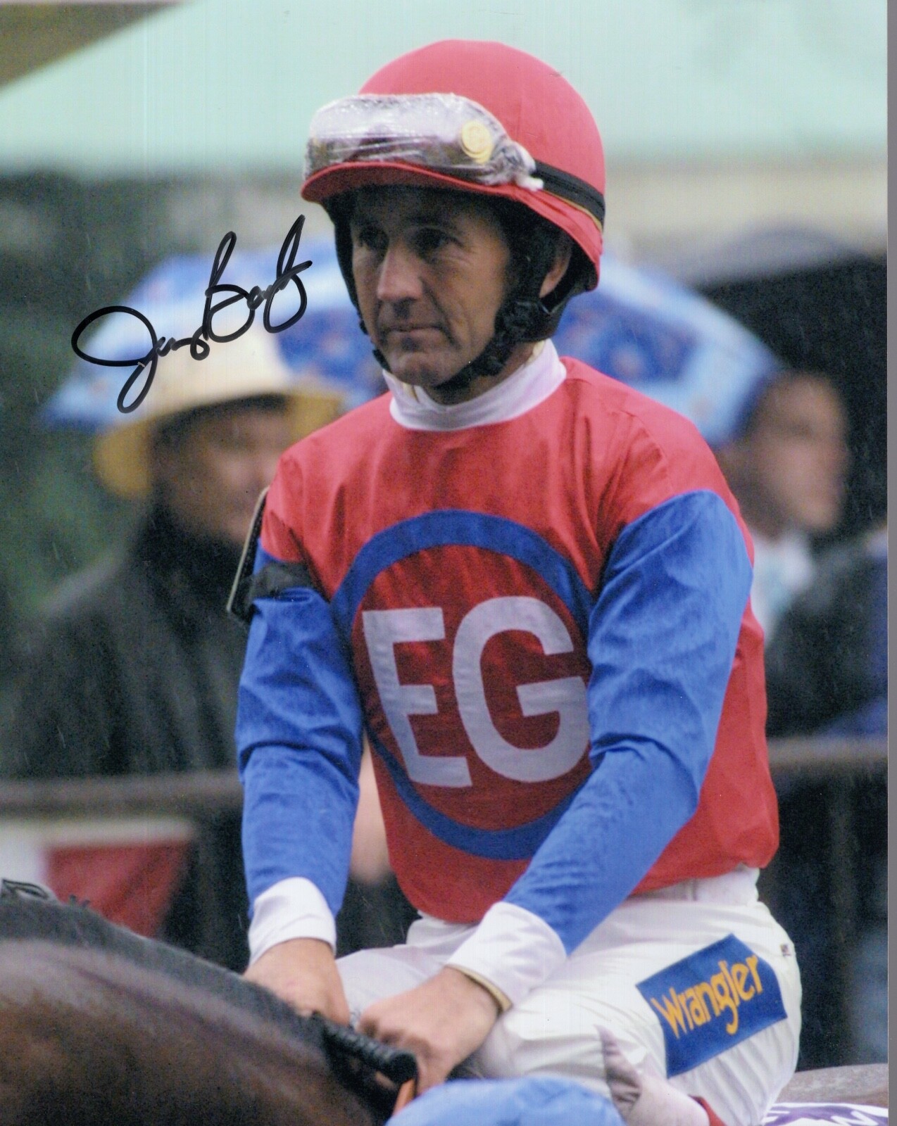 JERRY BAILEY HAND SIGNED 8x10 COLOR PHOTO+COA HALL OF FAME HORSE JOCKEY ...