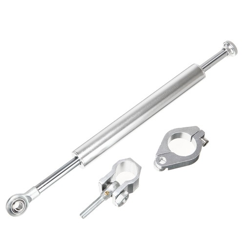 330mm Silver Aluminum Motorcycle Steering Damper Fork Stabilizer ...
