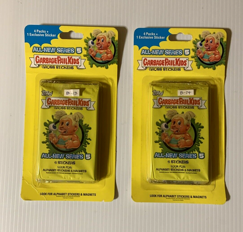 GPK Garbage Pail Kids ANS5 2 Blister Packs SEALED 8 Packs & Bonus ...