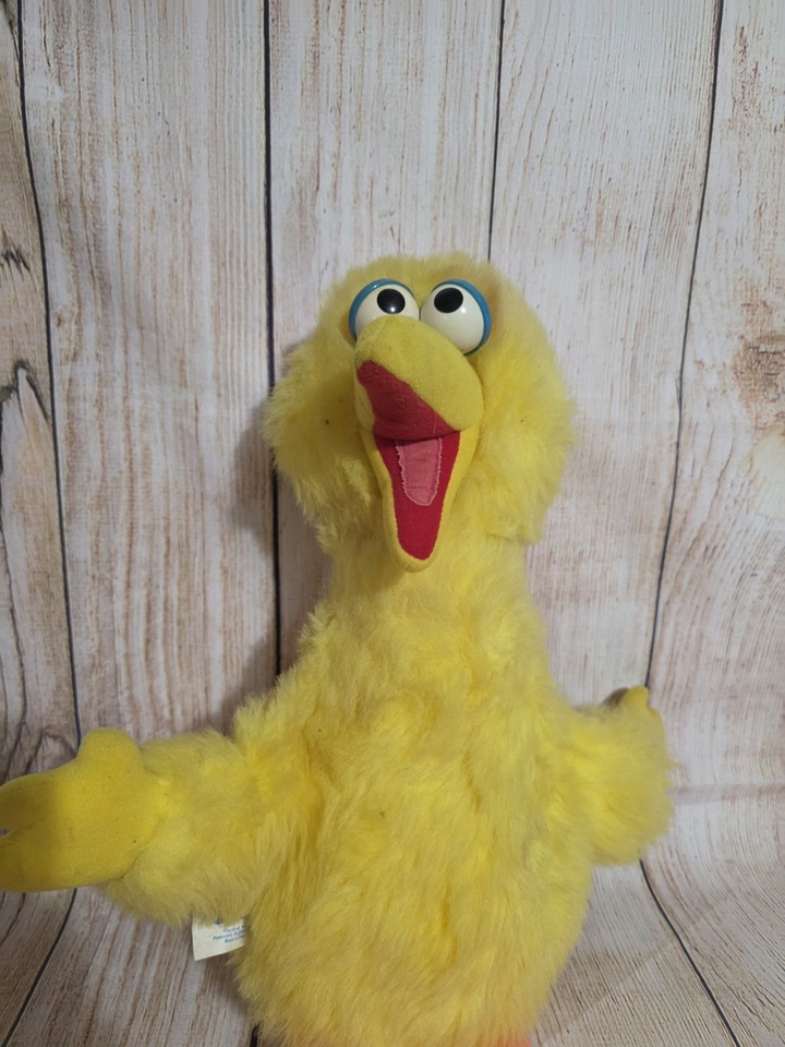Vintage 20" Talking Big Bird Playskool Sesame Street Plush WORKS Pull ...