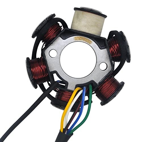 Magneto Stator Coil 5 Wire AC 6 Pole Ignition Stator 4-pin Plug with ...