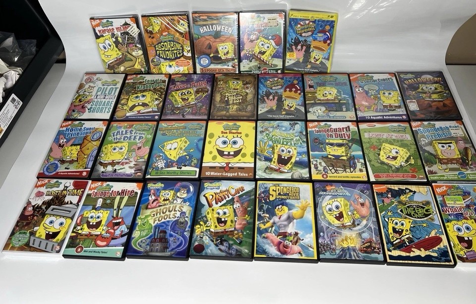 Spongebob SquarePants Nickelodeon DVD Lot Of 29 Great Titles Clean ...