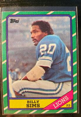 1986 Topps Football Billy Sims Card #244 | eBay
