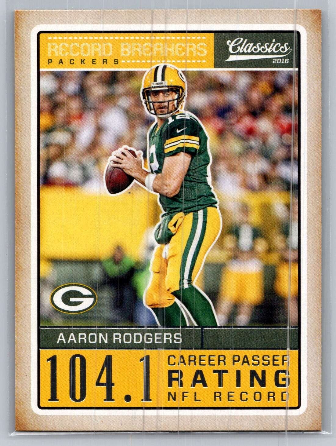 2016 Donruss Classics Aaron Rodgers Record Breakers Insert Jets-Packers ...