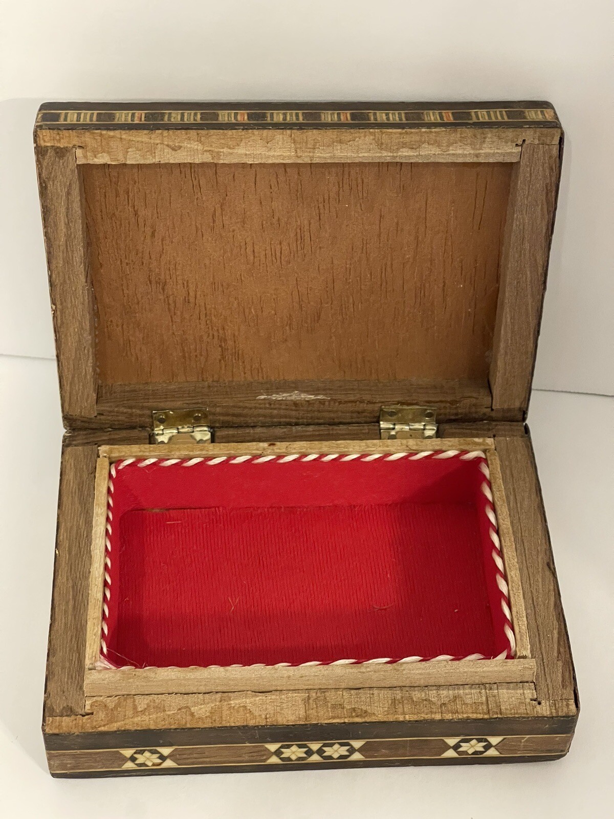 Vintage Wood Inlaid Handmade Wooden Inlay Rectangle Box | eBay