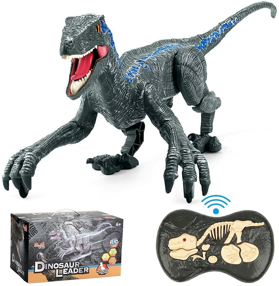 RC Dinosaur Intelligent Interactive Smart Toy Realistic Walking Roaring ...