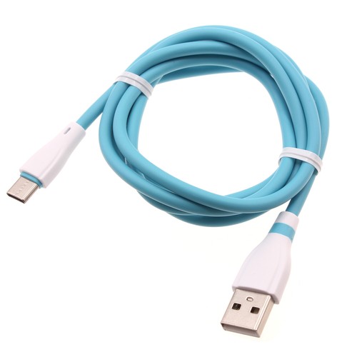 4ft USB-C Cable Blue Charger Cord Power Wire Type-C Fast Charge for ...